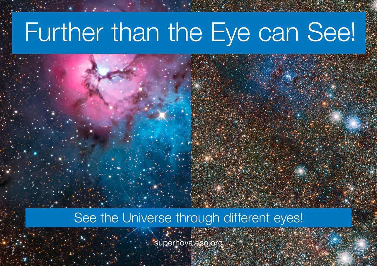 Key visual for the event "Further than the Eye can See!" | ESO Supernova