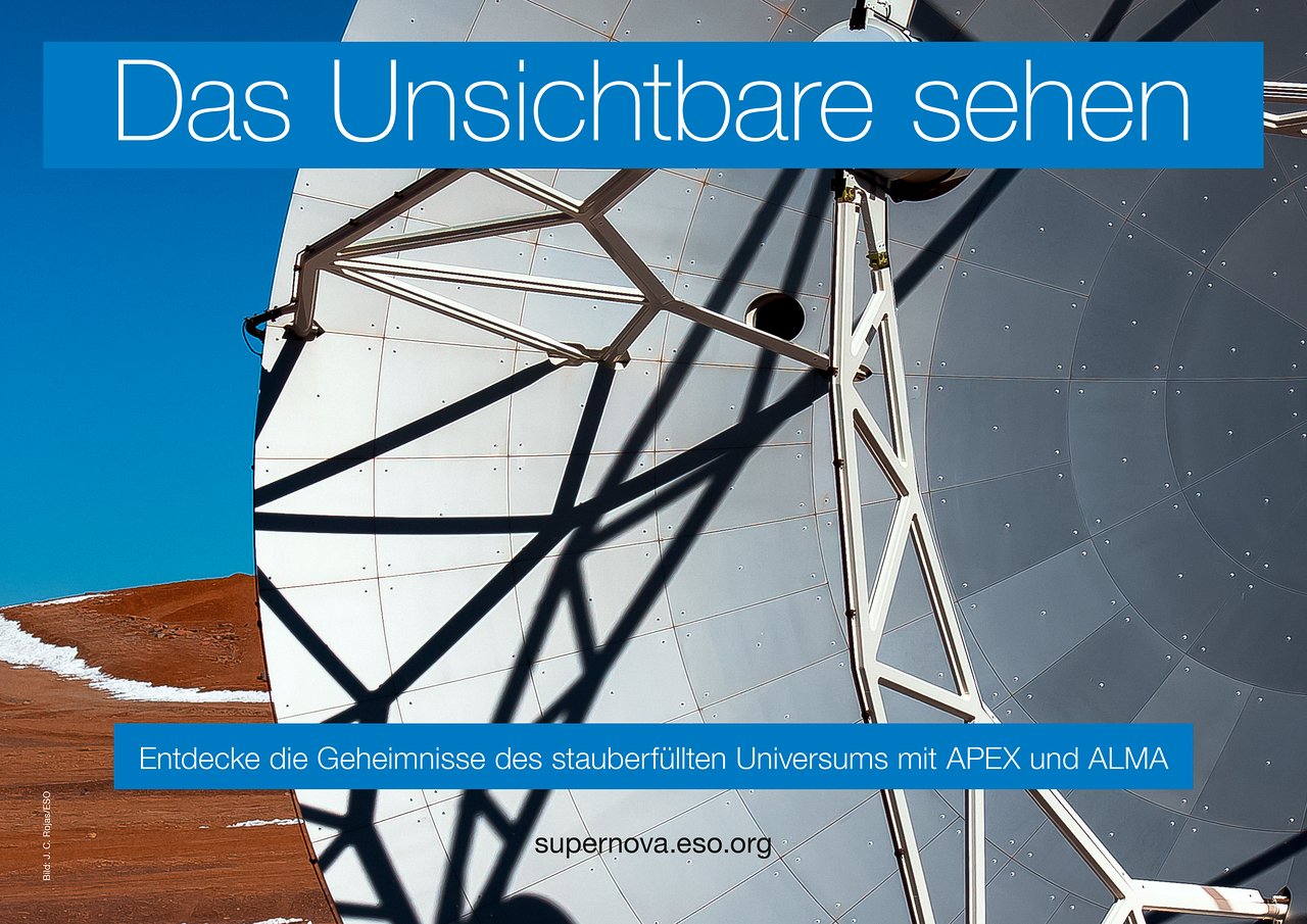 Key visual for the workshop "Das Unsichtbare sehen" | ESO Supernova